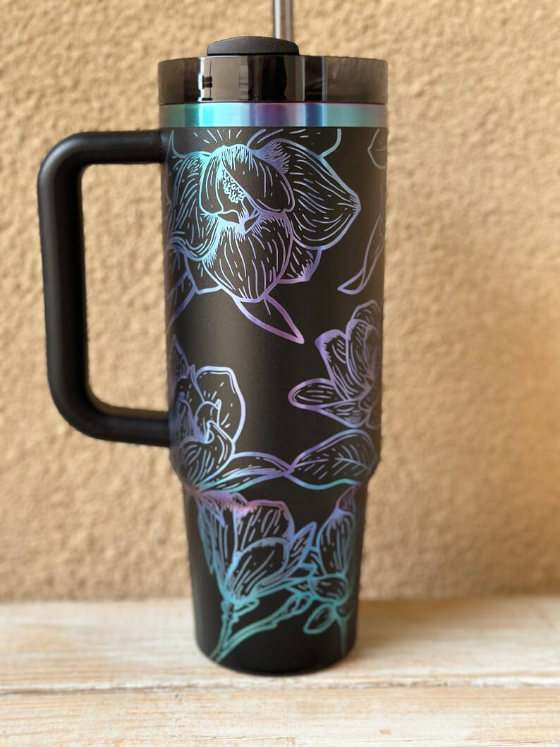 40 or 30 Oz Engraved Magnolia Stanley - Etsy