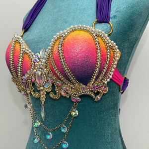 Colorful Glitter Mermaid Bra Top - Lavender, Light Pink, Mint ...