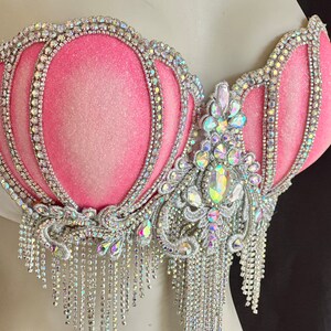 Pink Glitter Mermaid Bra Top - Pink - Sparkling Shells, Crystals, and ...