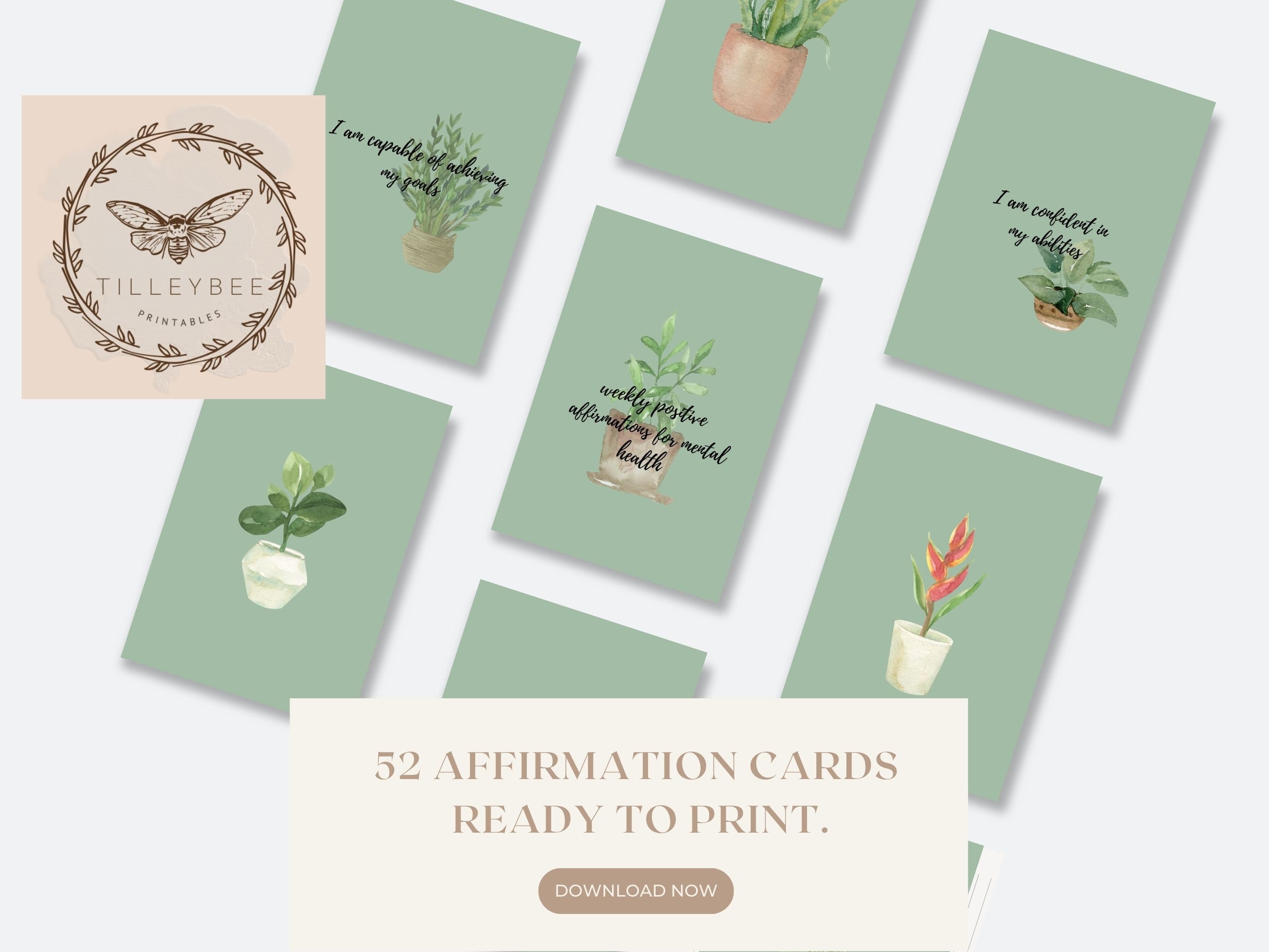 Positive Affirmation Cards for Plant Lovers, Plant Lovers Gift - Etsy
