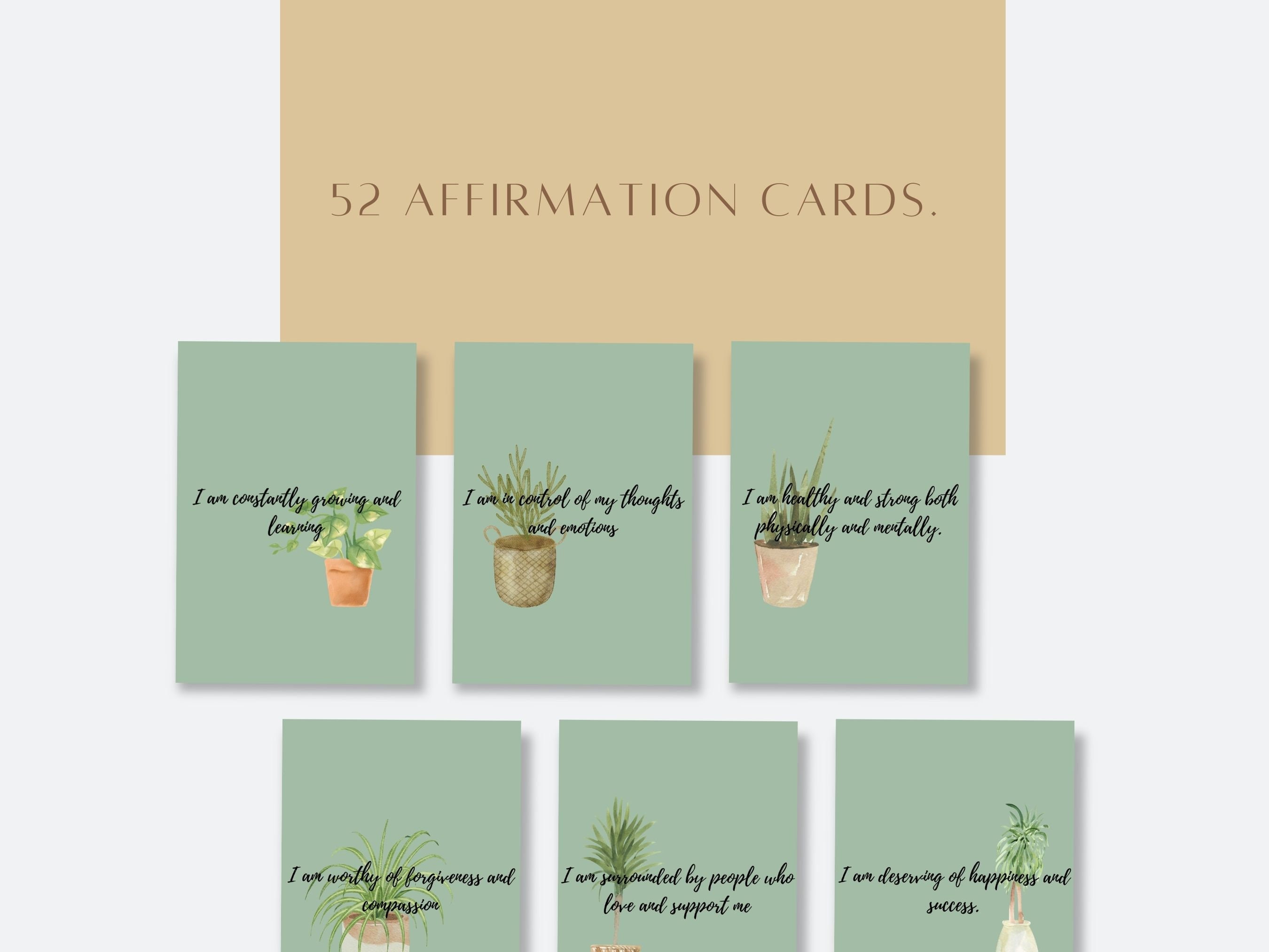 Positive Affirmation Cards for Plant Lovers, Plant Lovers Gift - Etsy