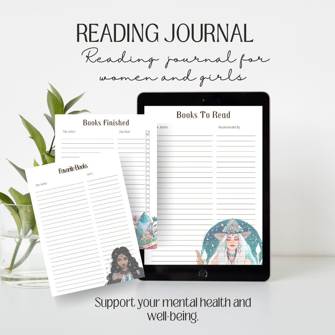 Reading Journal Printable, Digital Reading Journal, Printable Reading ...
