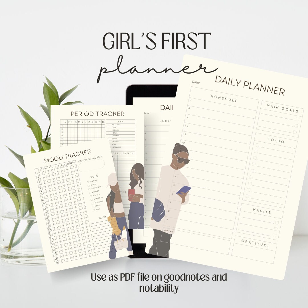 Mood Tracker Printable, Printable Period Tracker, Self-care Planner ...