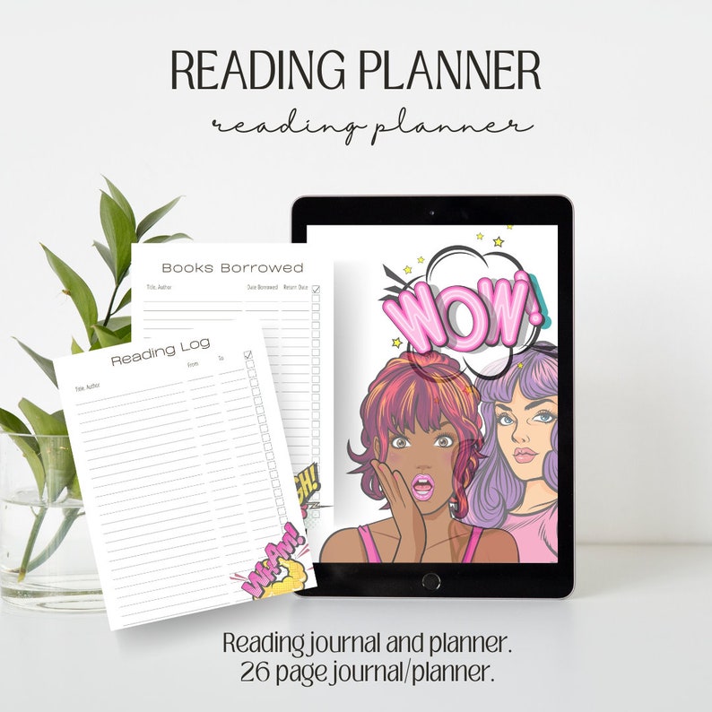 Printable Reading Journal, Digital Reading Journal, Printable Reading ...