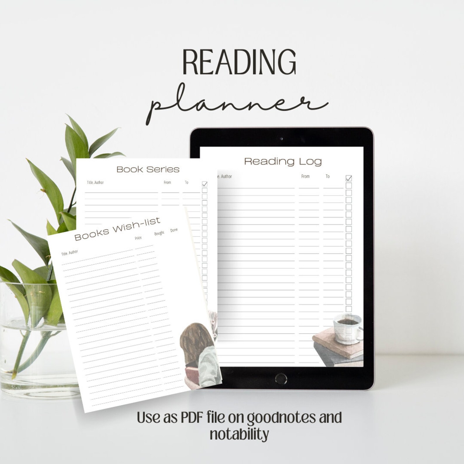 Printable Reading Journal, Digital Reading Journal, Printable Reading ...