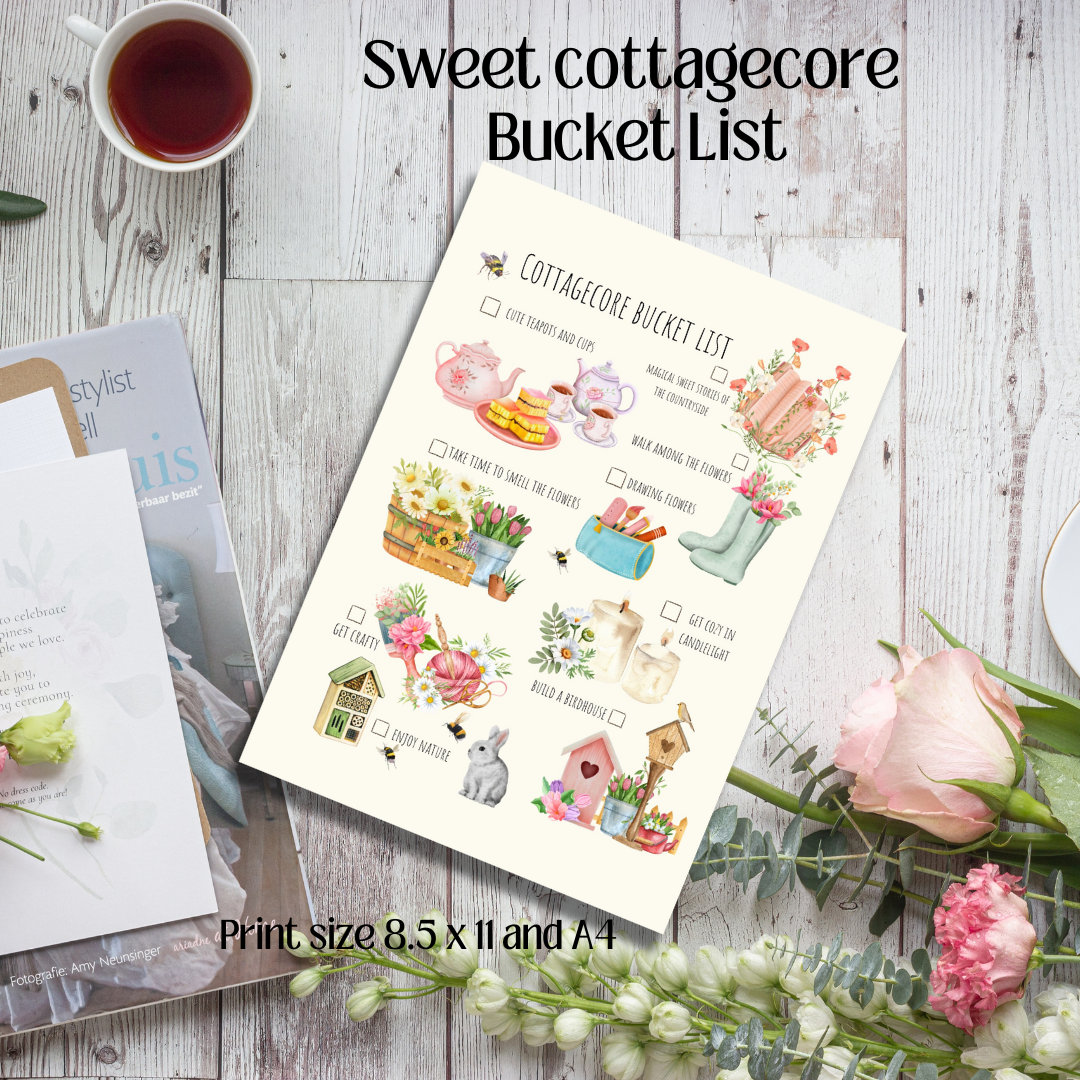 Cottagecore Aesthetic Wall Decor - Vintage Poster Wall -cottage Core ...