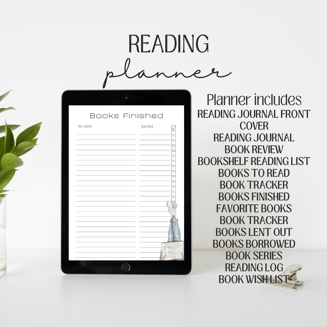Printable Reading Journal, Digital Reading Journal, Printable Reading ...