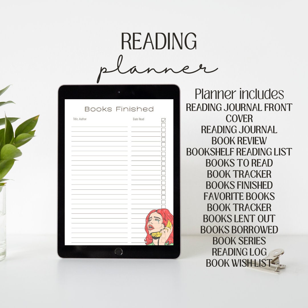 Printable Reading Journal, Digital Reading Journal, Printable Reading ...