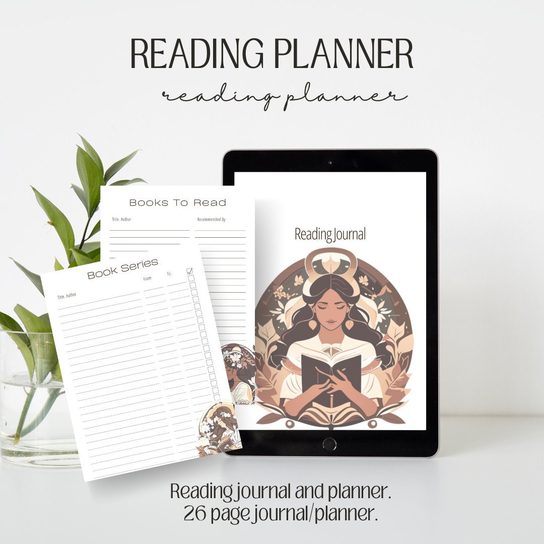 Printable Reading Journal, Digital Reading Journal, Printable Reading ...