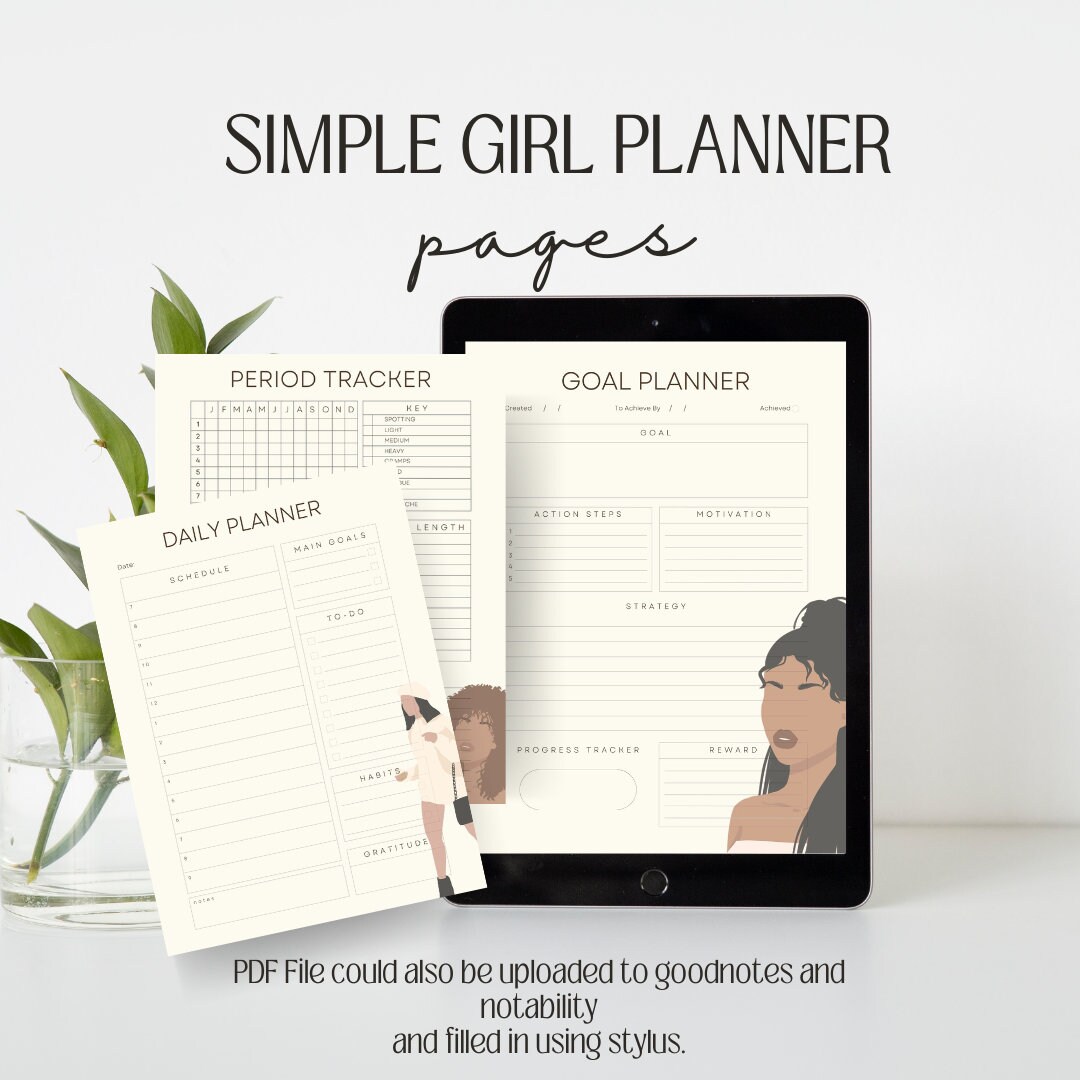Mood Tracker Printable, Printable Period Tracker, Self-care Planner ...