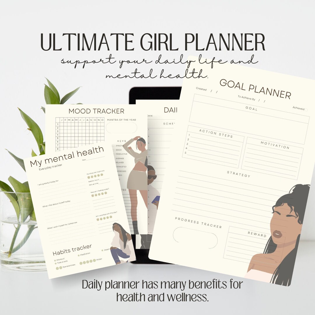 Mood Tracker Printable, Printable Period Tracker, Self-care Planner ...