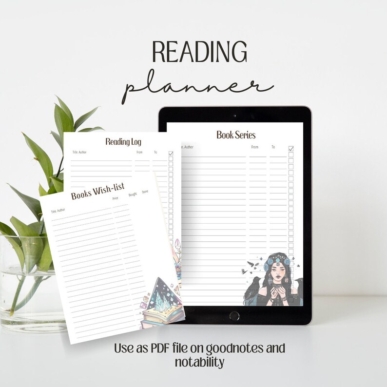 Reading Journal Printable, Digital Reading Journal, Printable Reading ...