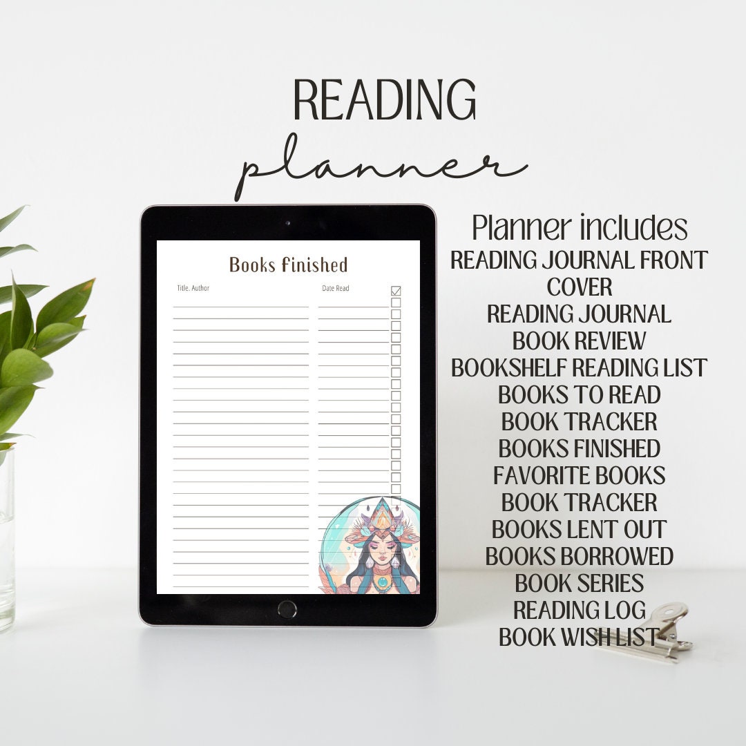 Printable Reading Journal, Digital Reading Journal, Printable Reading ...