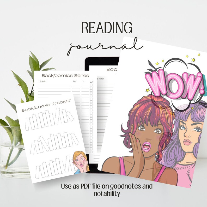 Printable Girls Reading Journal, Digital Reading Journal, Printable ...