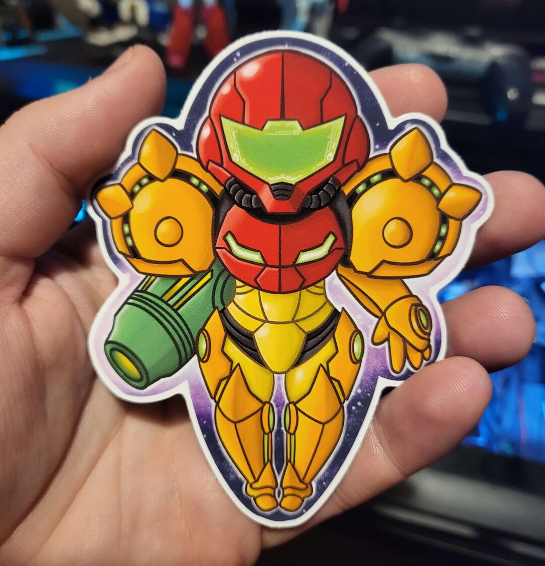Metroid Samus Aran Chibi Sticker 10x8cm - Etsy UK