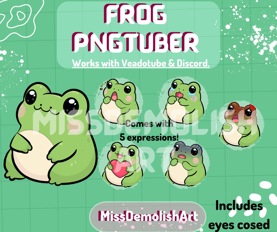 Frog Pngtuber - Etsy