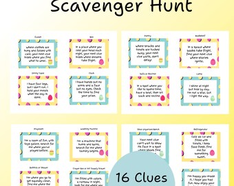 Brights Easter Scavenger Hunt Printable for Kids, Teens Adults Easter ...