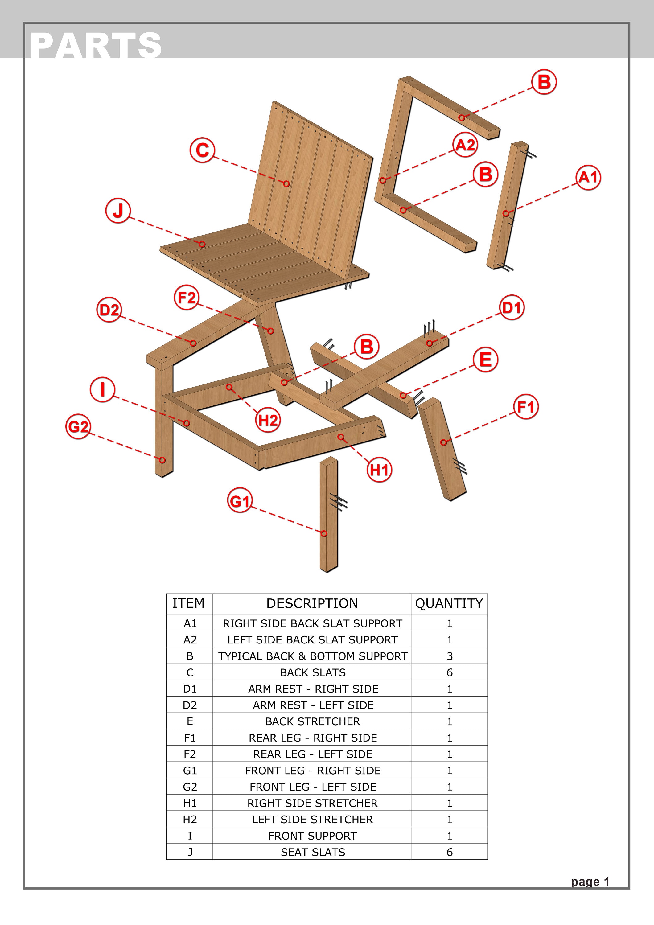 Outdoor Chair PLAN, Chair Digital Plan, DIY Chair Plan, Outdoor Lounge ...