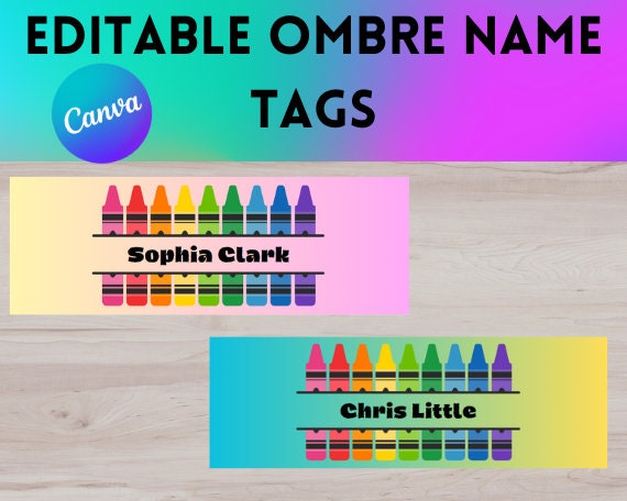 Crayon Cubby Tag