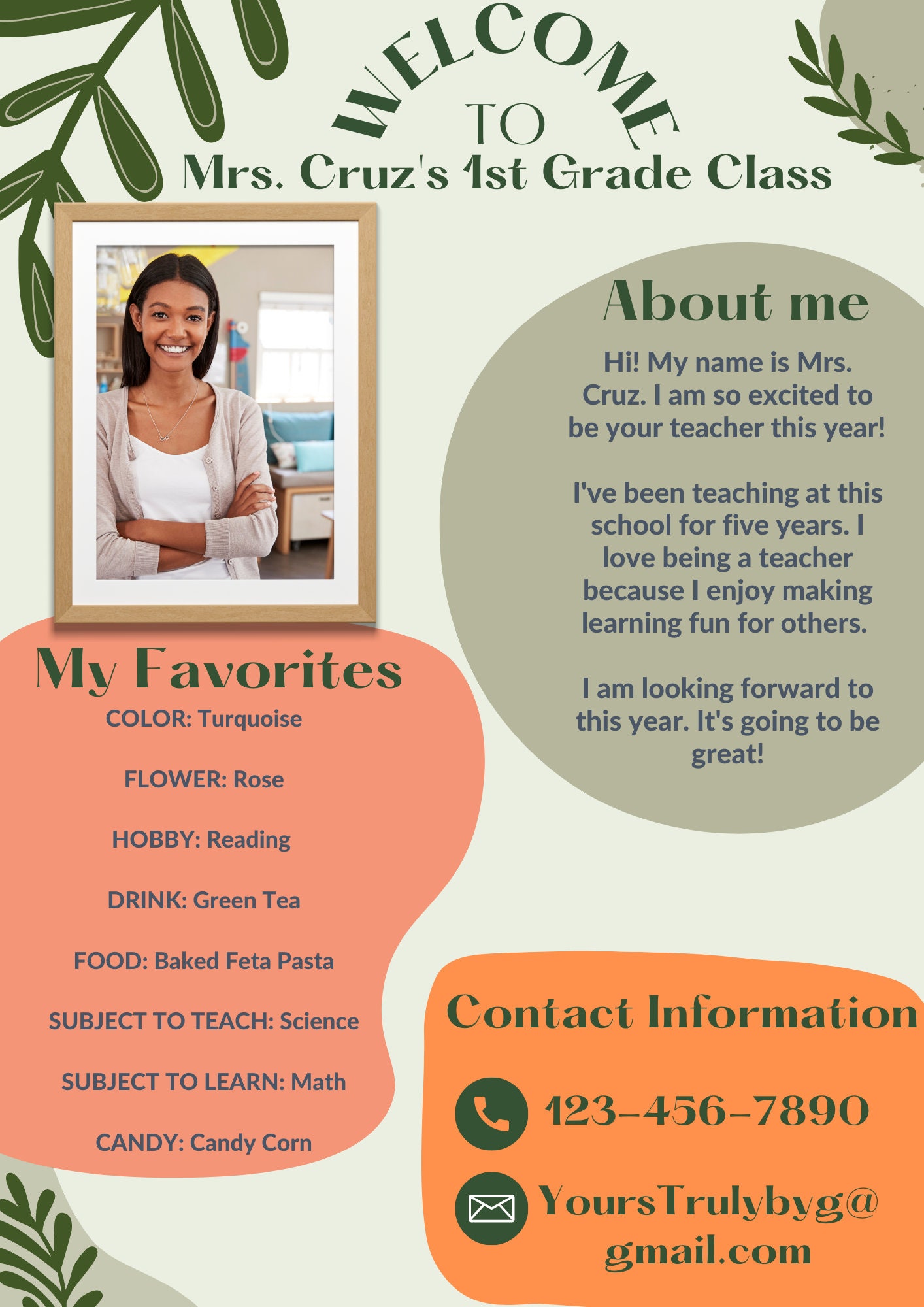 BOHO Theme Meet the Teacher Template, Back to School Teacher Template ...