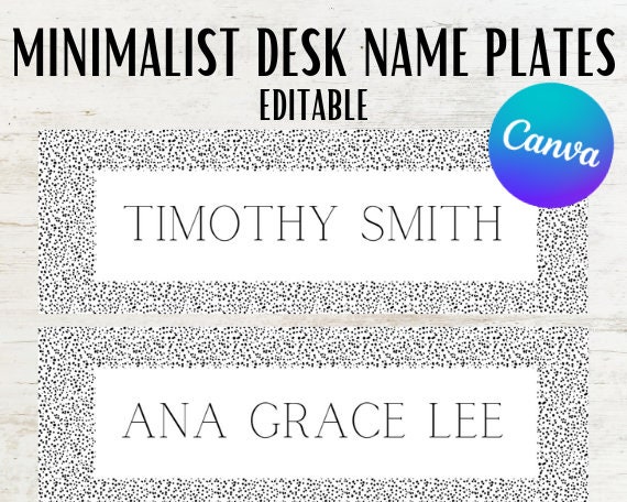 Desk Name Plate Template