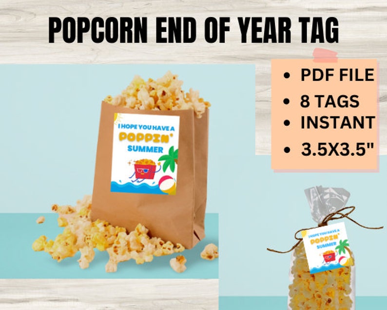 END OF YEAR Popcorn Tag | Have A Poppin Summer | Summer Tag | End of ...