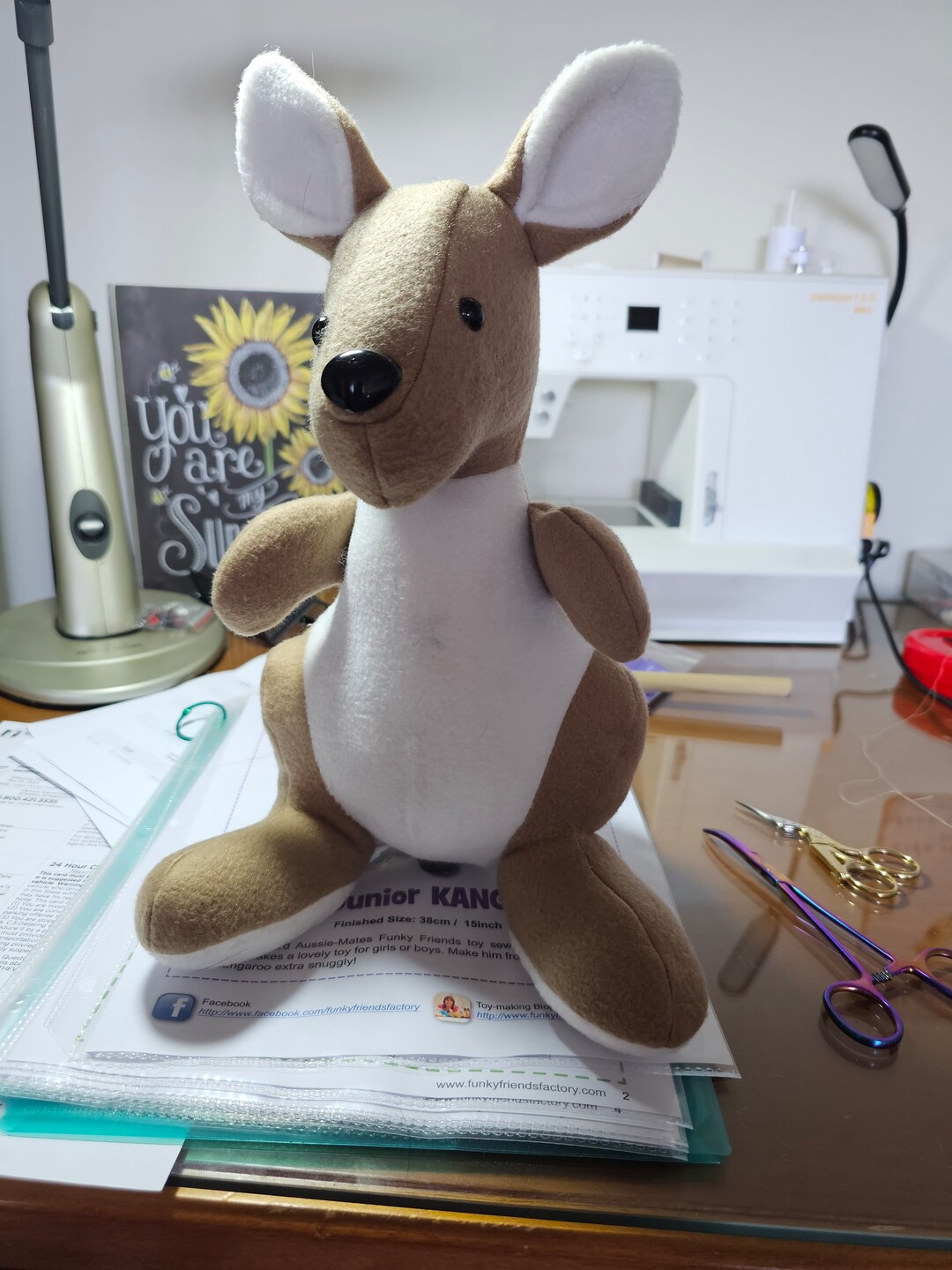 15" Tall Plush Kangaroo Handmade by Me - Any Colors - Etsy