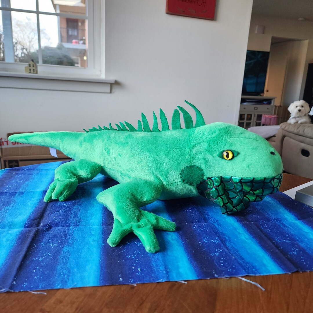 Stuffed Lizard Toy: Cozy Plush Iguana - Custom Colors, Soft Minky - Etsy
