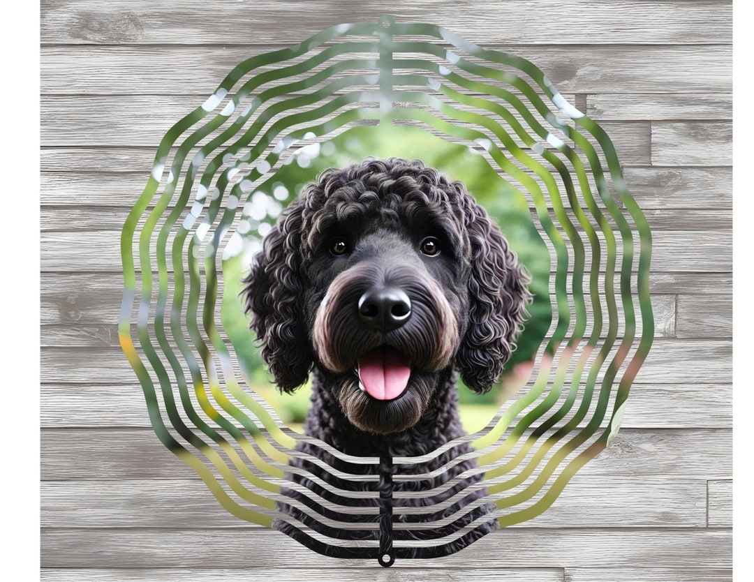 Labradoodle Wind Spinner: Whimsical Dog Yard Art, Outdoor Sizes - Etsy