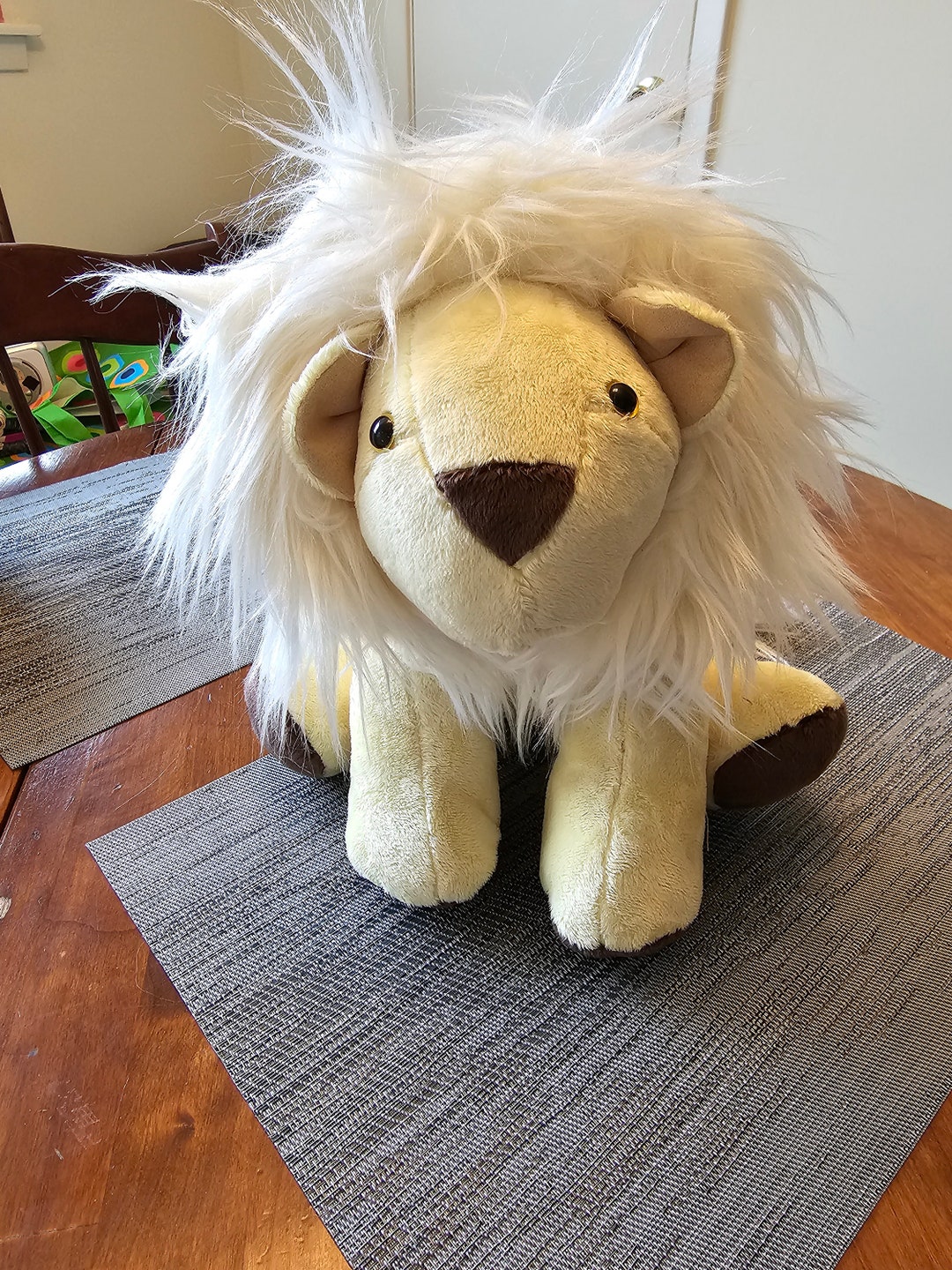 Cozy Plush Lion Toy: Soft Minky Fabric With Fur Mane, 9 Inch - Etsy
