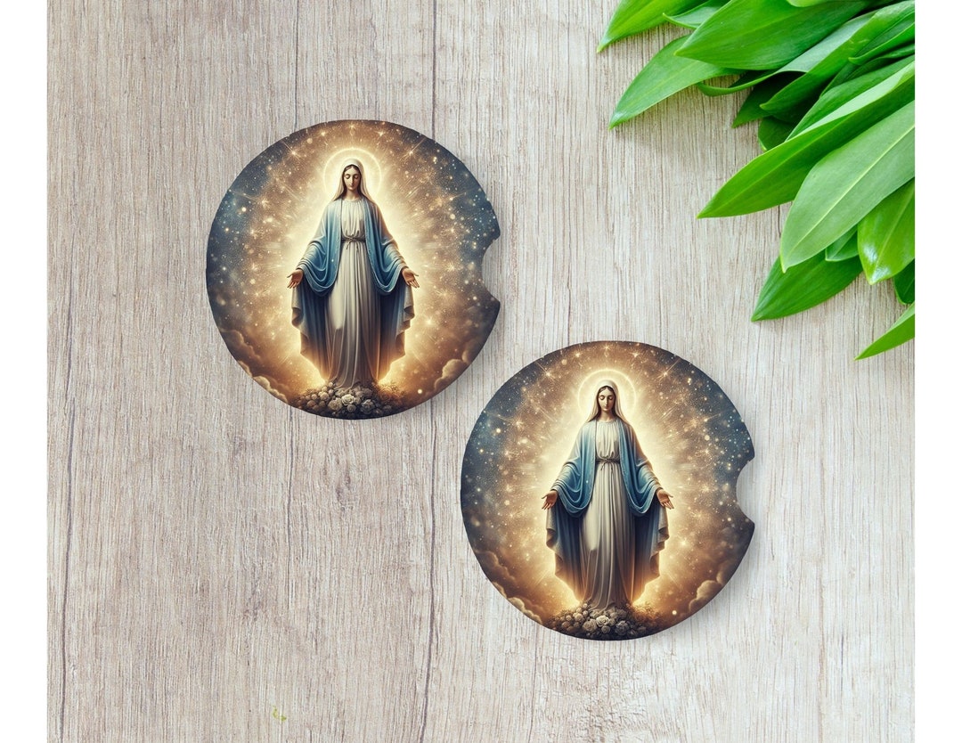 Virgin Mary Mother Mary Car Neoprene Cupholder Coasters Set of 2 - Etsy