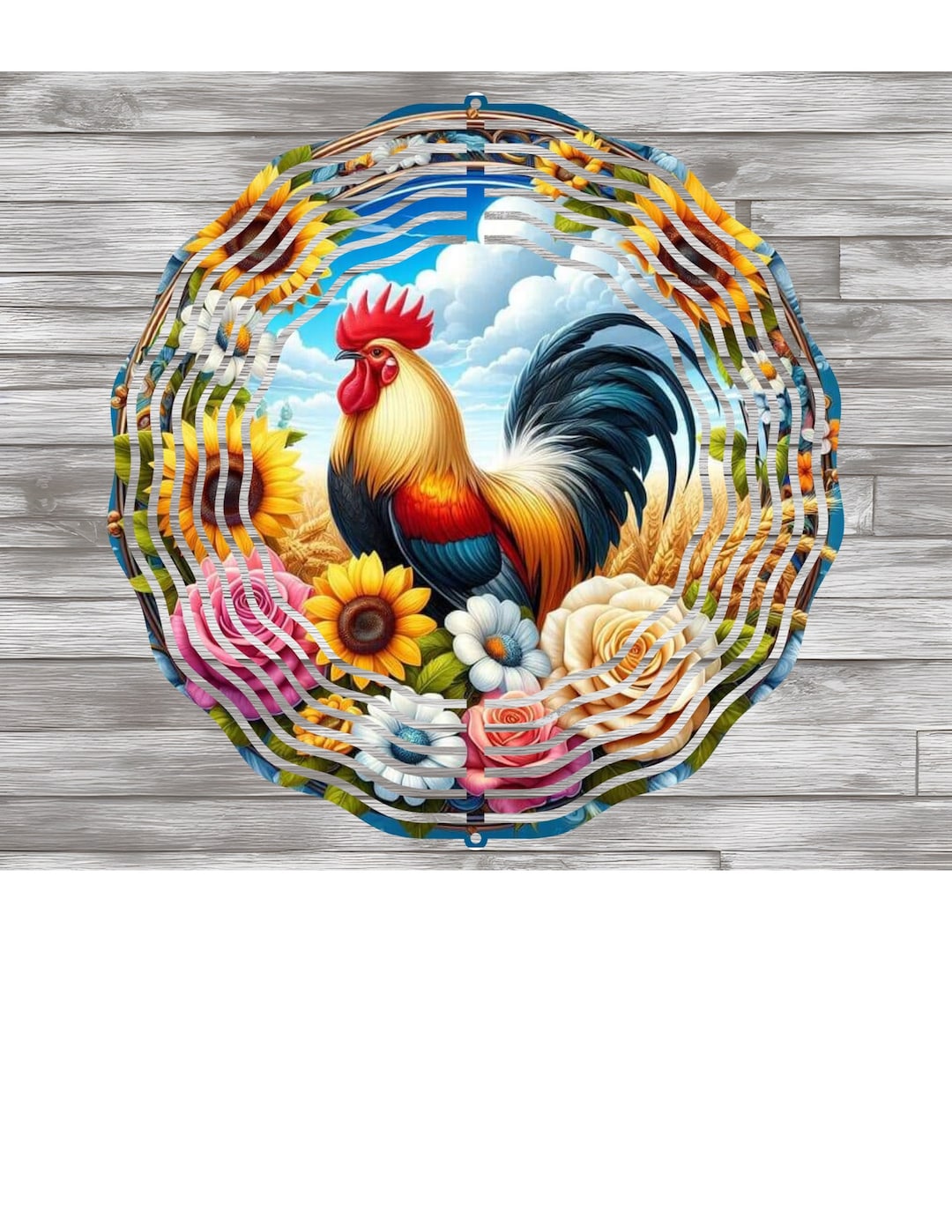Rooster Wind Spinner: Farm-inspired Patio Decor (durable, Handmade) - Etsy