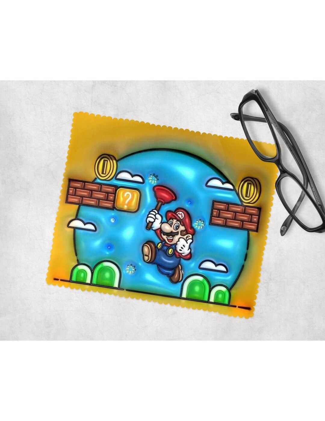 Cleaning Cloth: Super Mario Pixel Art - Microfiber Lens Wipe - Etsy