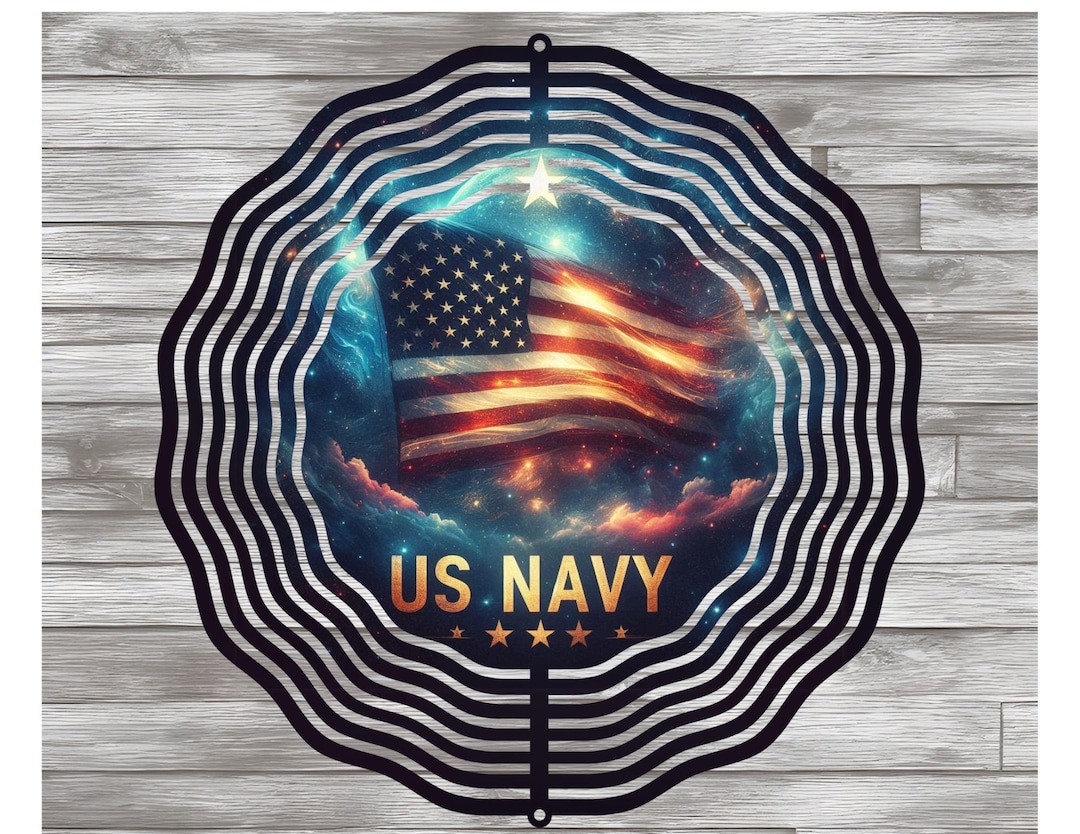 U.S. Navy American Flag 8 Wind Spinner, Windspinner, Yard Art - Etsy