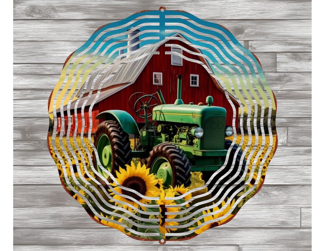 John Deere Tractor Wind Spinner: Rustic Farmyard Metal Art - Etsy
