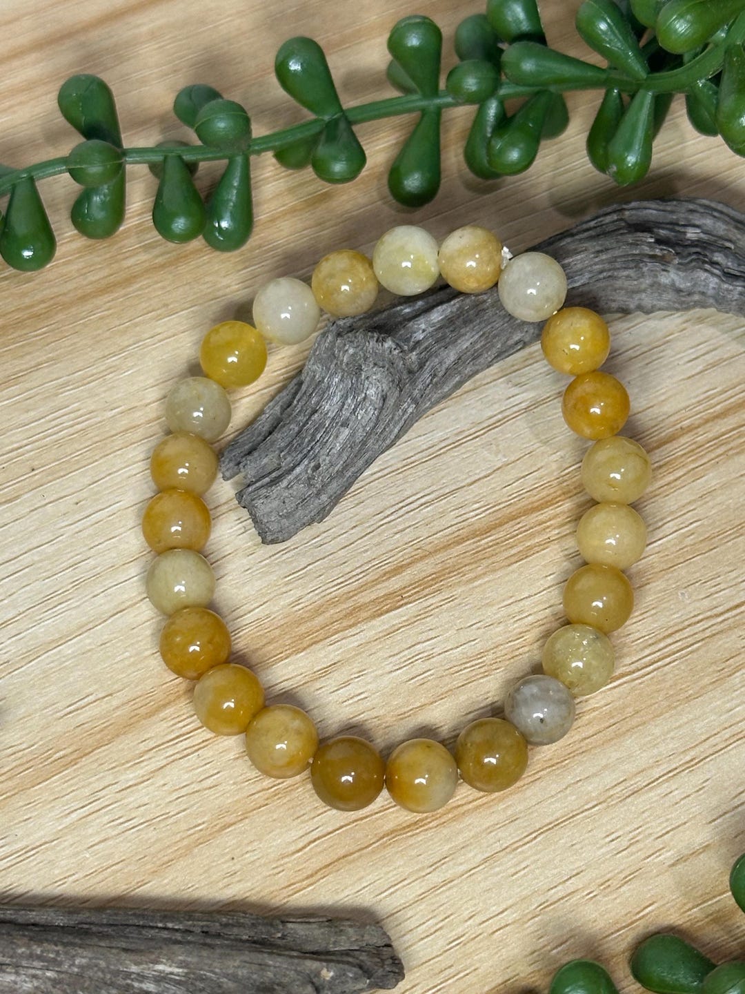 Elegant Natural Golden Quartzite Stone Bracelet , 8mm - Etsy