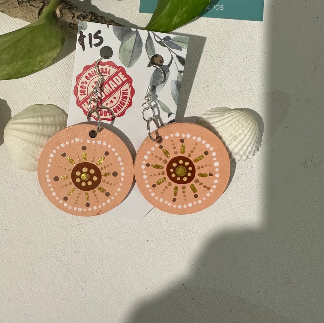 Aboriginal Art Earrings - Etsy Australia