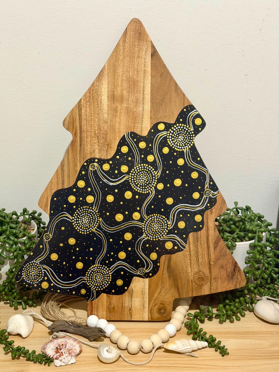 Aboriginal Art Christmas Tree Serving Board Cheeseboard - Etsy Australia