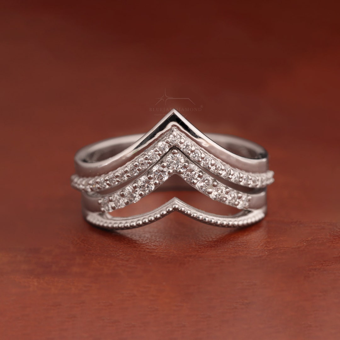 Two in One Diamond Engagement Ring for Women / Anniversary - Etsy