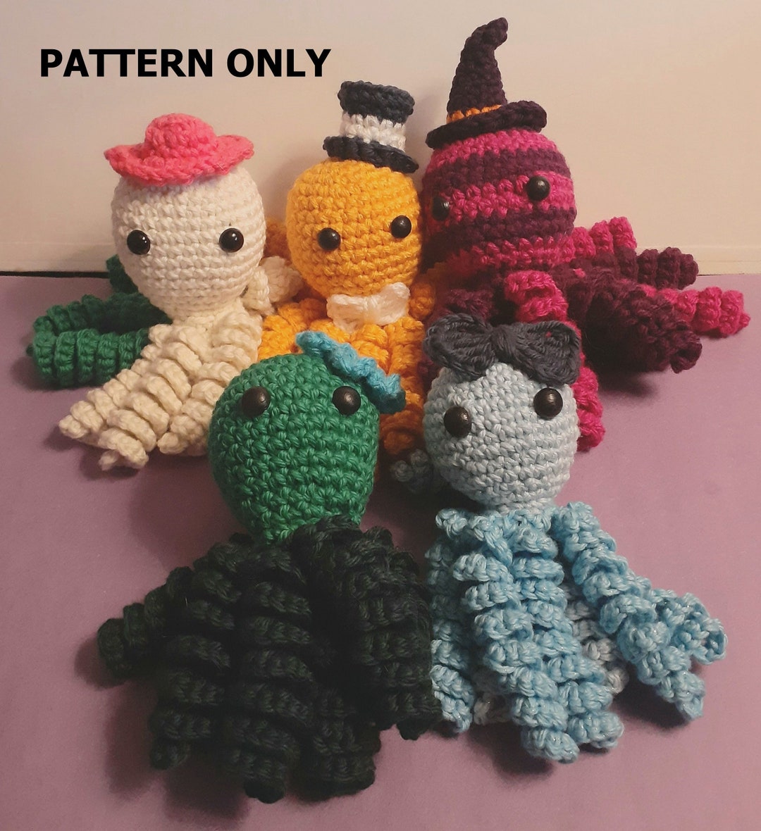 Worry Octopus With Accessories Crochet Pattern - Etsy