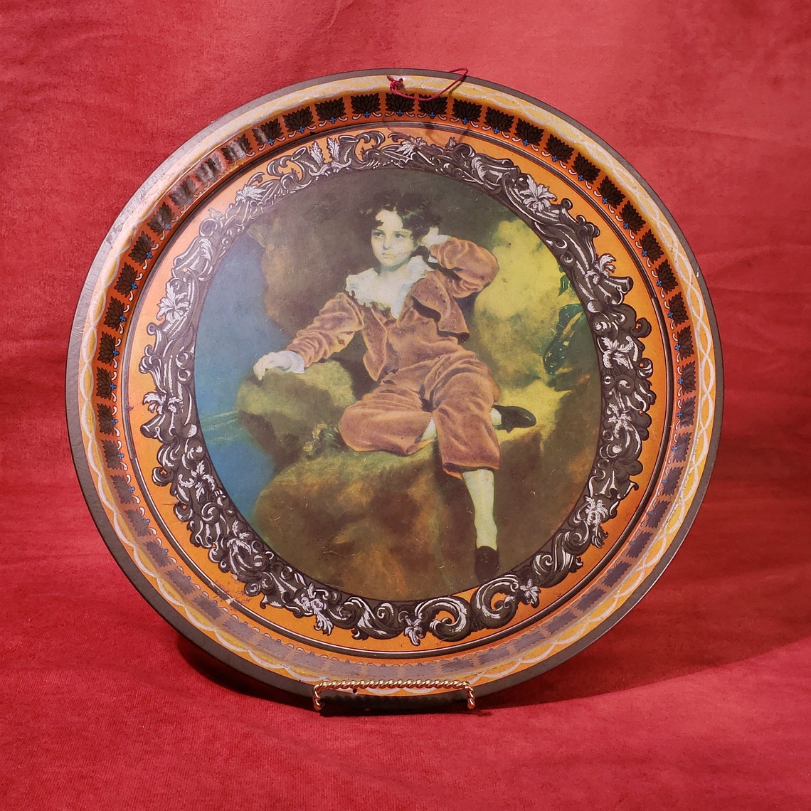 Vintage "the Red Boy" Tin Tray--made in England - Etsy