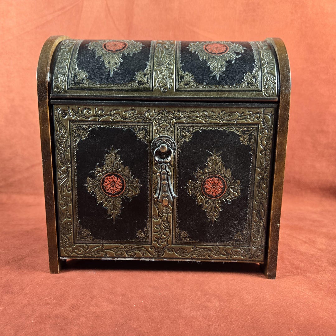 Vintage Japanese Decorative Box With Hidden Decanter Compartment (early ...