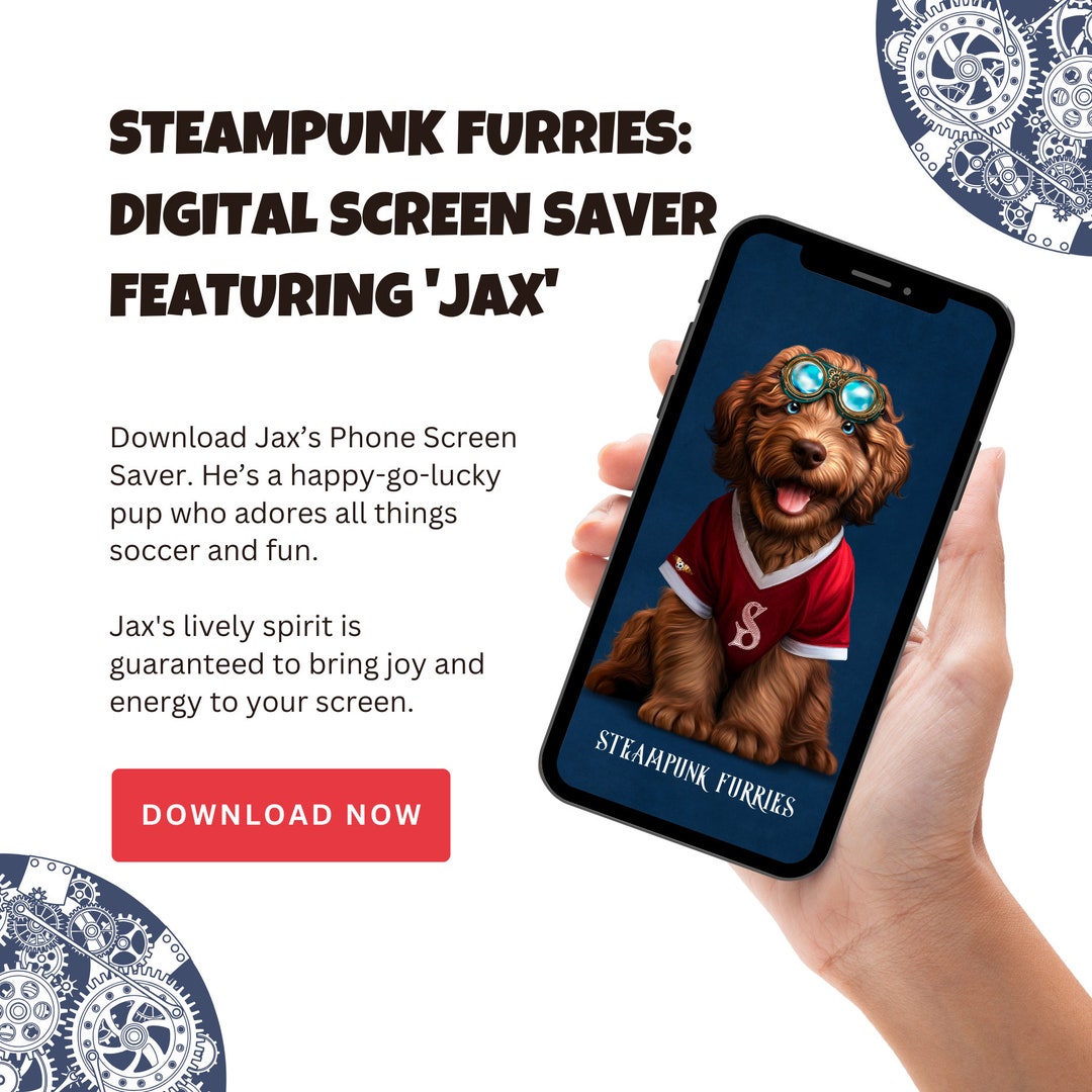 Steampunk Furries Featuring Jax the Soccer Loving Pup Phone Screensaver ...