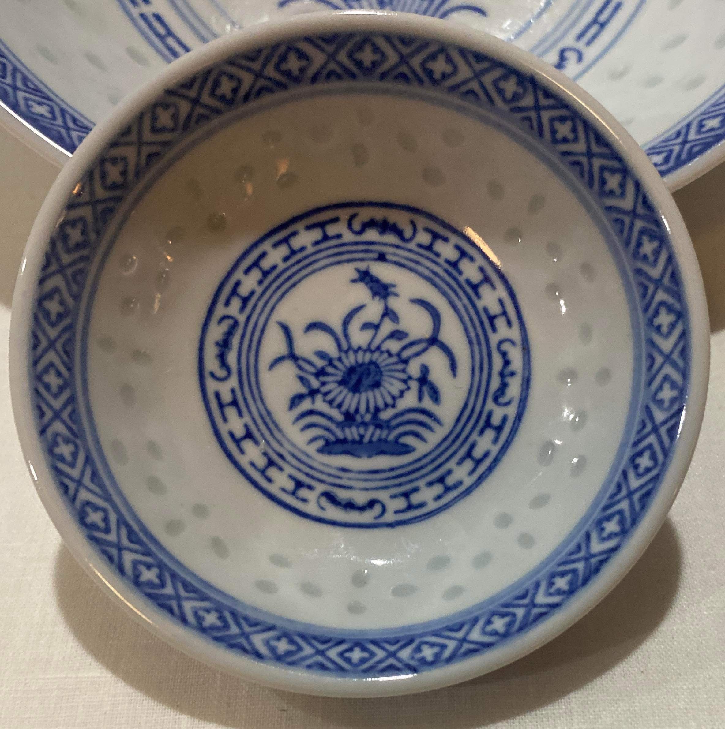 Blue and White Vintage Chinese Tea Set - Etsy