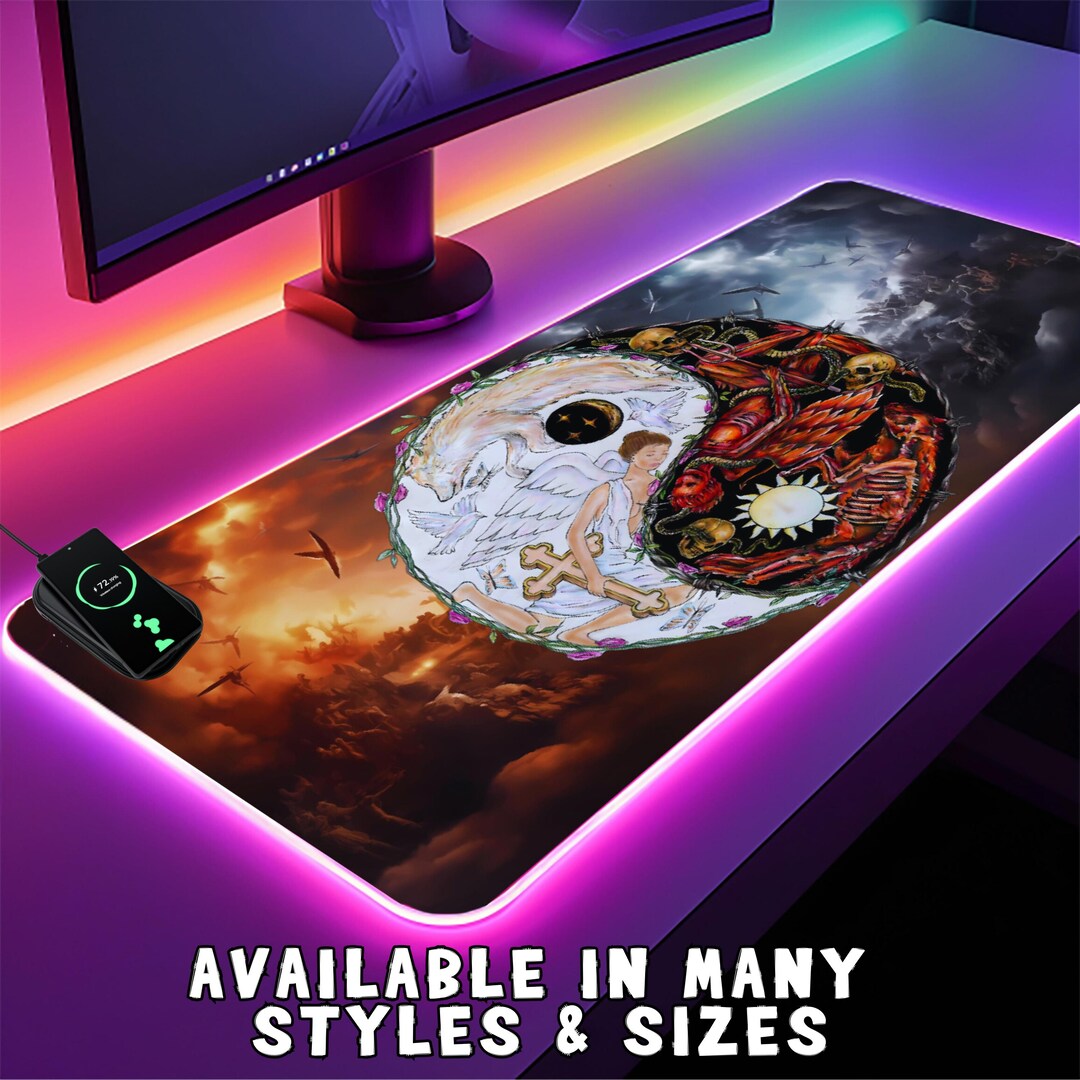 Yin and Yang Desk Mats Light-up Desk Accessories for All Sizes and ...