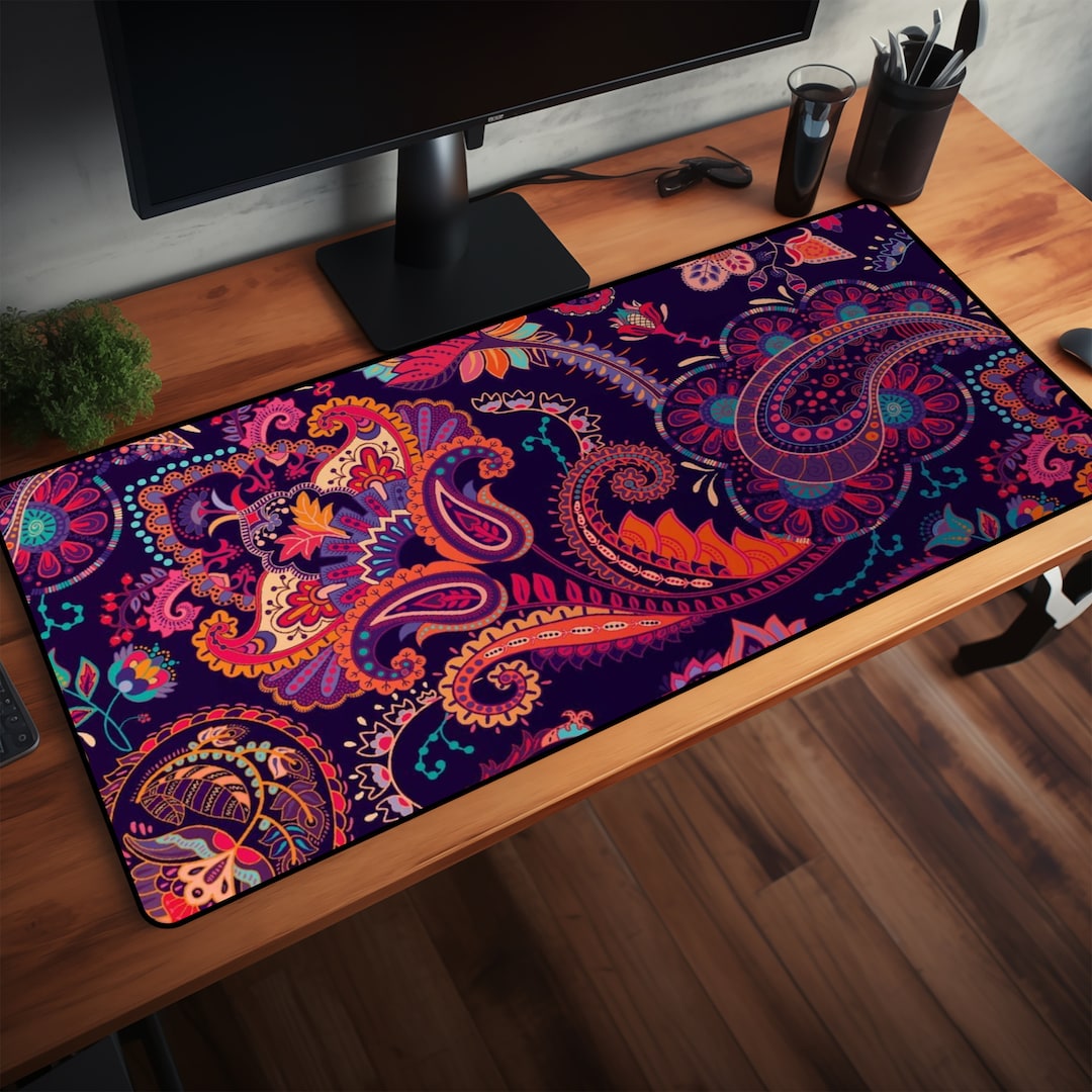Immerse Yourself in Magic: Fractal Desk Mat, Trippy Decor, Psychedelic ...