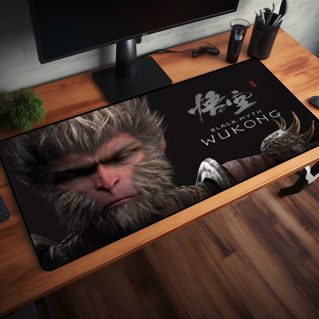 The Japanese Black Myth Wukong Desk Mat, Japanese Gaming Desk Mat ...