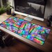 Vibrant Colorful Anxiety Tickets Desk Mat, Vibrant Desk Mat ...