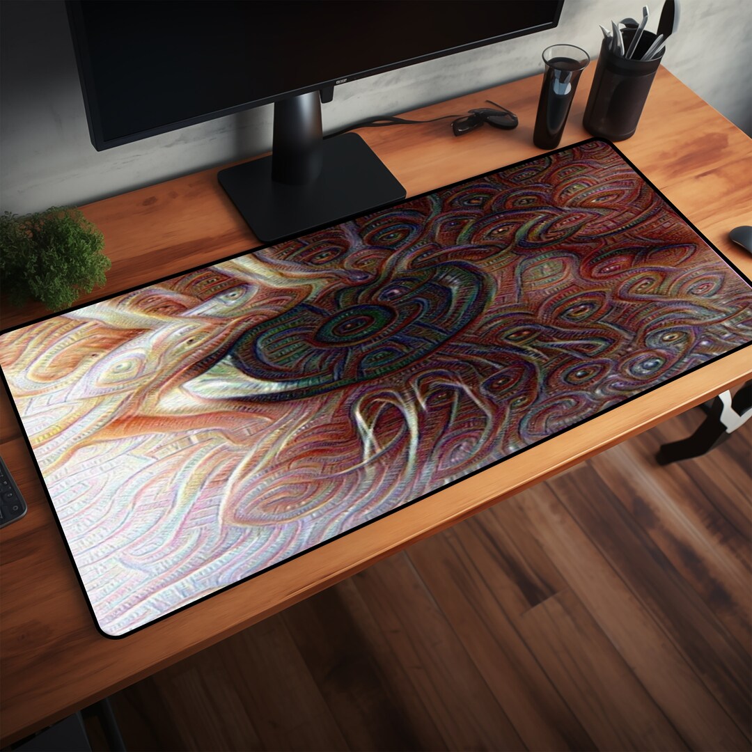 Mushroom Effect Workspace, Vision Vibes, Psychedelic Art Mousepad ...