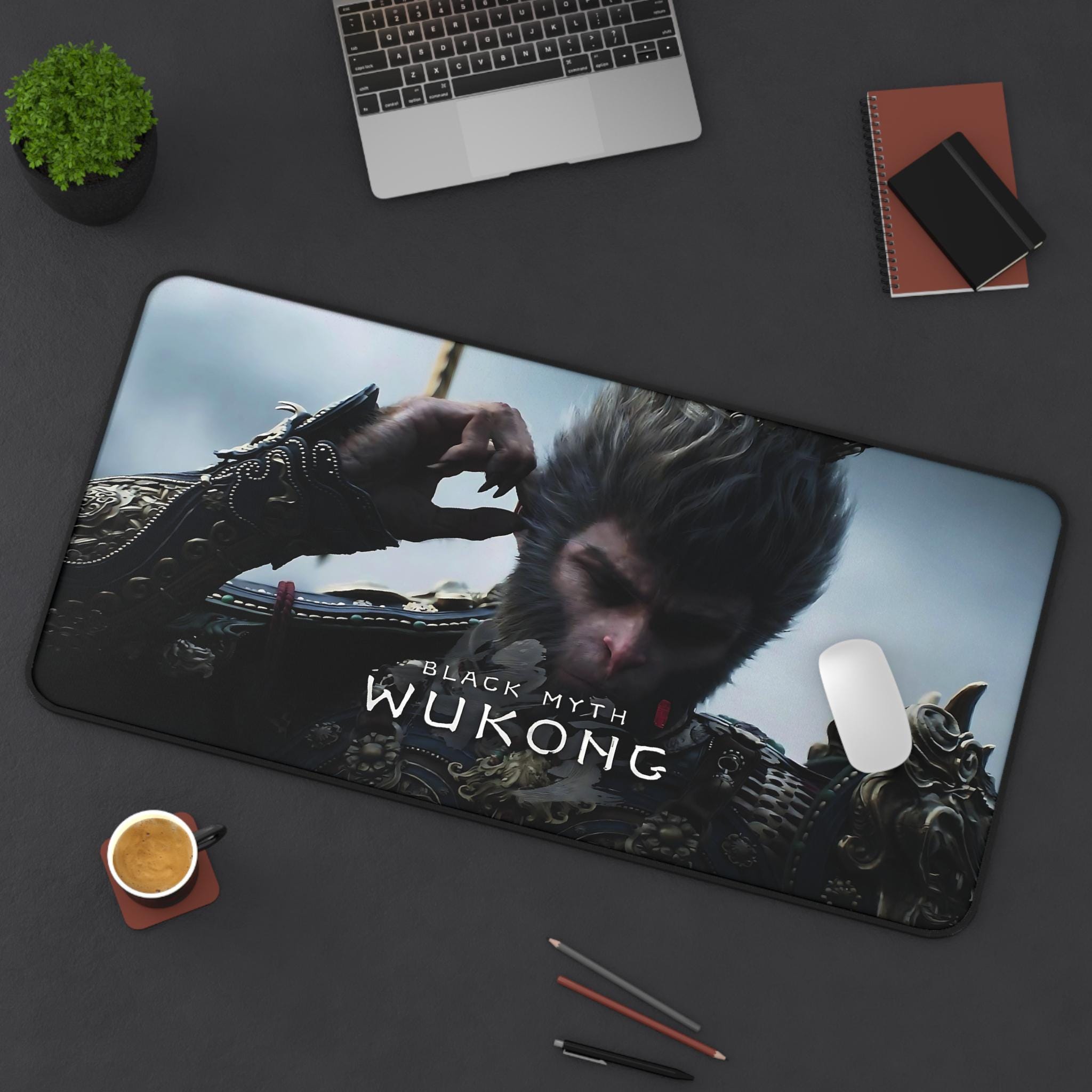 Wukong the Black Myth Desk Decor, Japanese Gaming Desk Mat, Wukong ...